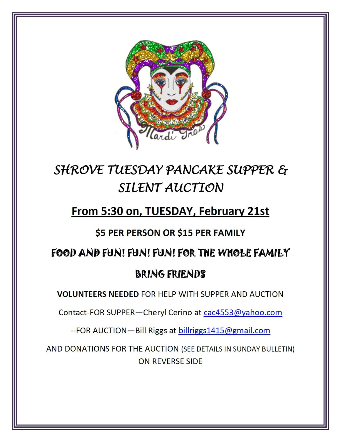 Shrove Tuesday - Christ Episcopal Church Poughkeepsie